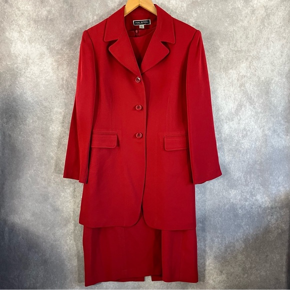 Halston Heritage | Jackets & Coats | Vintage Halston Blazer Midi Dress ...